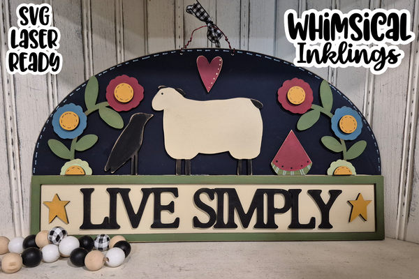 Live Simply Sign Laser SVG – Whimsical Inklings