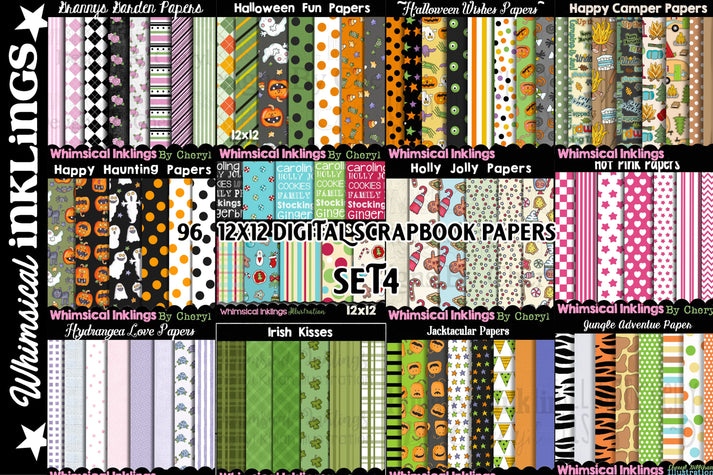 The Krafty Paper Collection FOUR | Printable Papers| Digital Paper ...