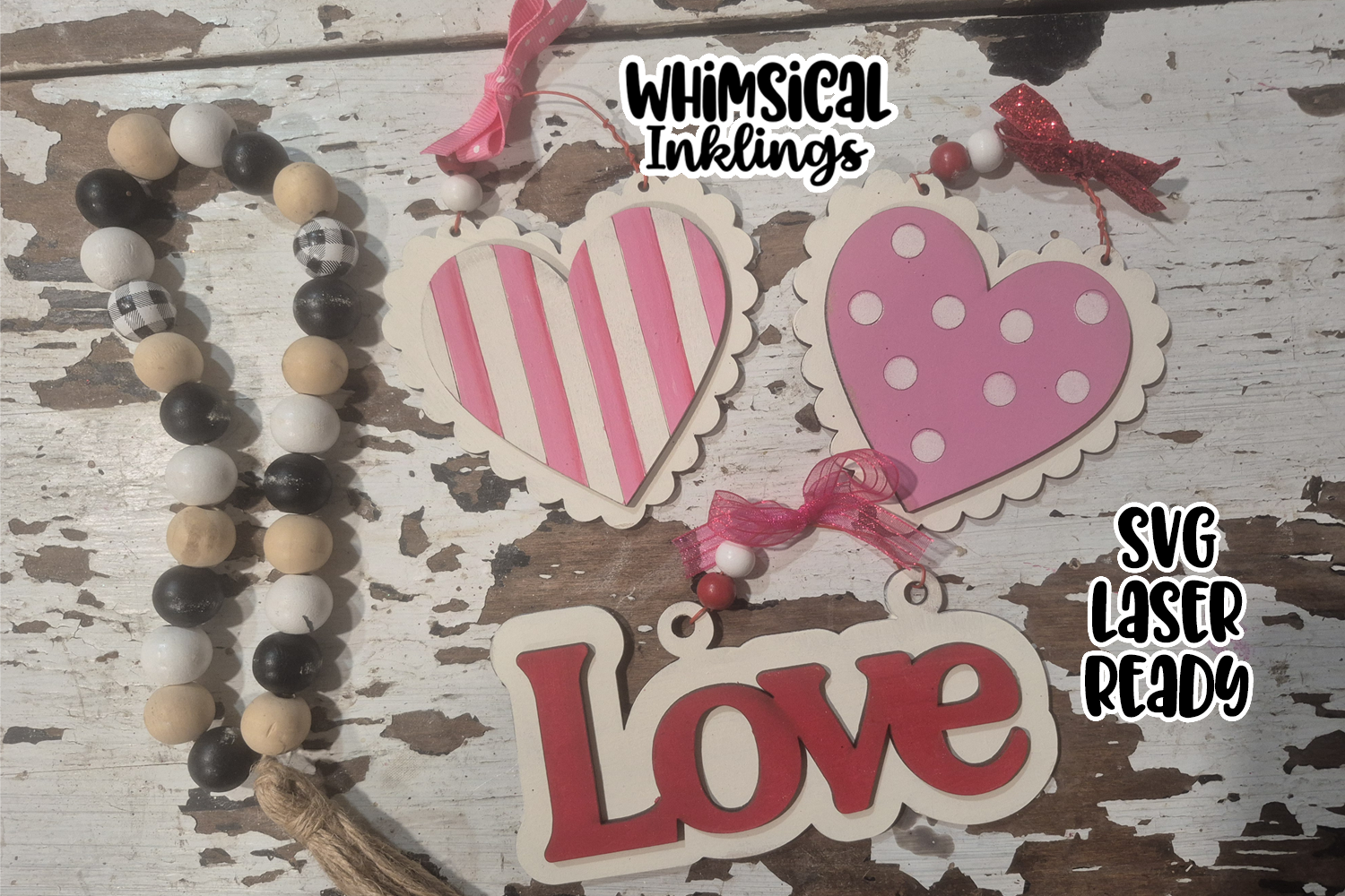 Love Trio Valentines Day Laser SVG – Whimsical Inklings