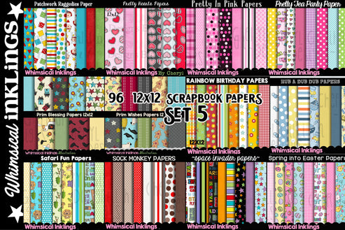 The Krafty Paper Collection FIVE| Paper Printables| Digital Paper ...