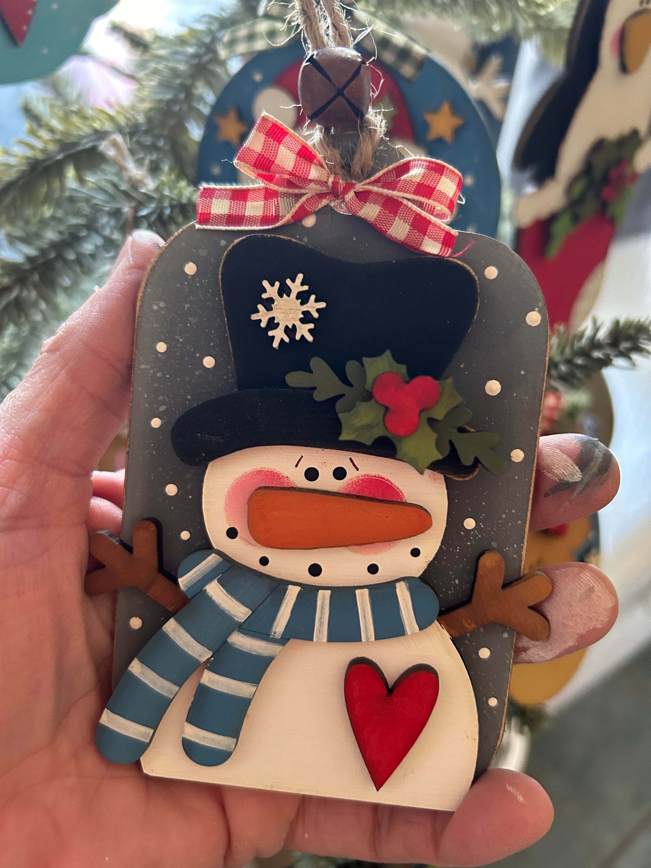 Snow Buddy-Snowman Ornament Laser SVG – Whimsical Inklings